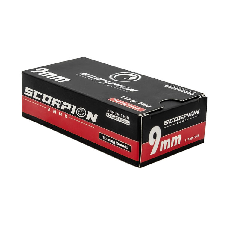 Quality 9mm Training 115gr FMJ 50/Box | Scorpion Ammo
